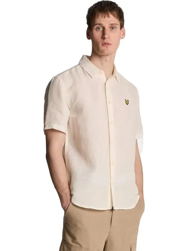 LYLE & SCOTT Hemp Short Sleeve Shirt - Natural