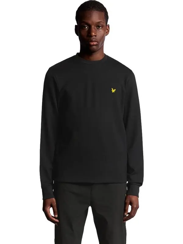 LYLE & SCOTT Crew Neck Long Sleeve Fly Fleece - Jet Black