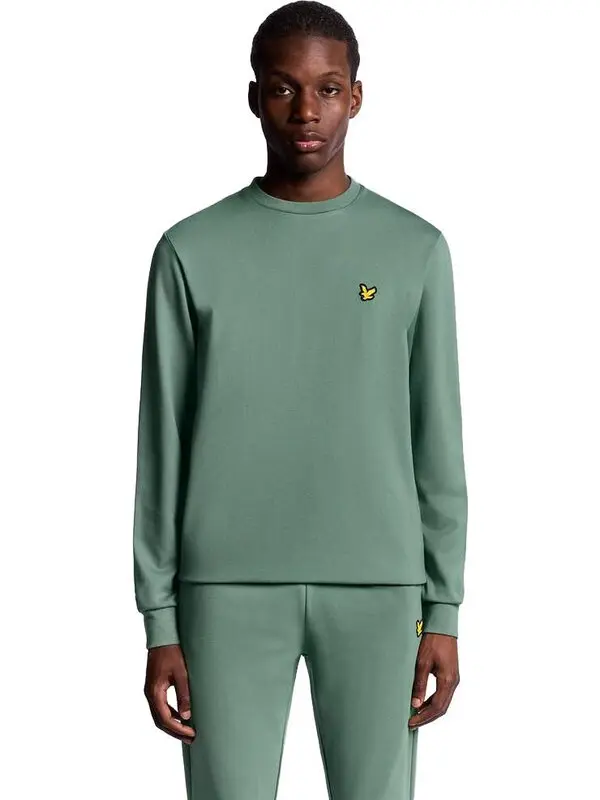 LYLE & SCOTT Crew Neck Long Sleeve Fly Fleece - Silver Pine