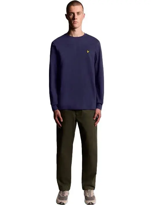 LYLE & SCOTT Plain Long Sleeve T-shirt - Navy