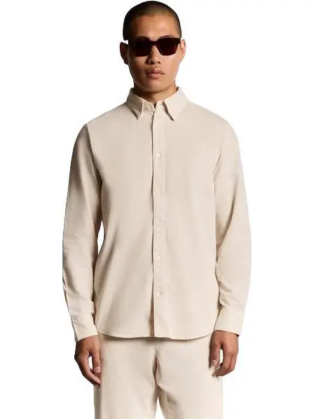 LYLE & SCOTT Long Sleeve Micro Corduroy Shirt - Putty