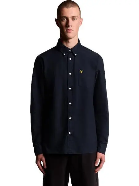 LYLE & SCOTT Plain Oxford Shirt - Dark Navy