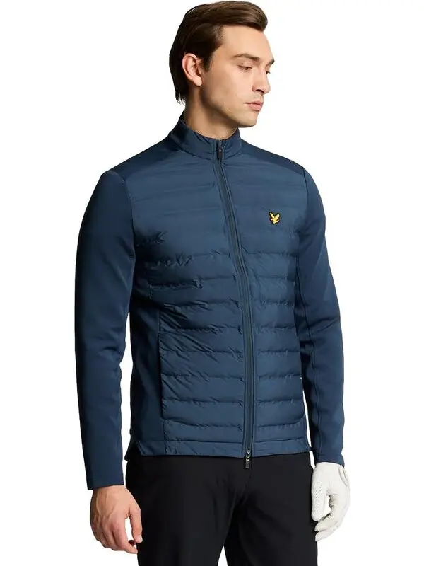 LYLE & SCOTT Hybrid Quilted Full Zip Golf Jacket - Ryder Blue