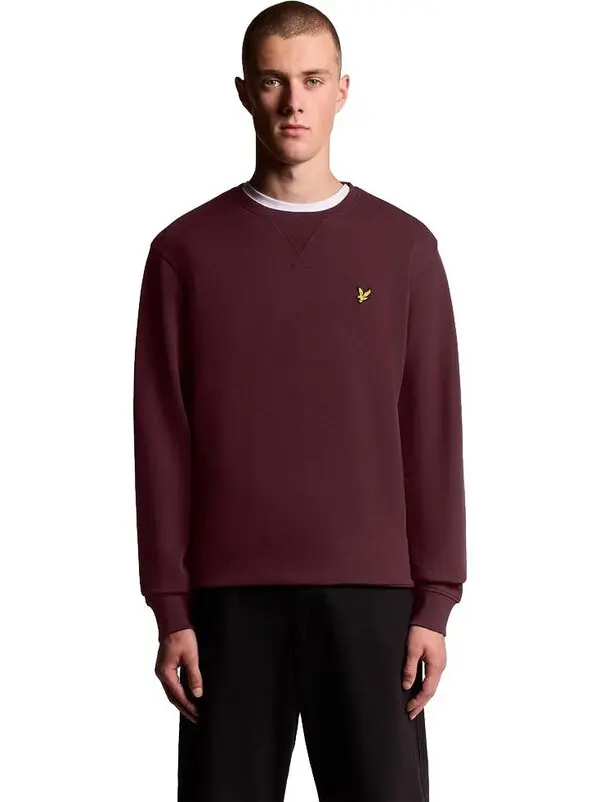 LYLE & SCOTT Crew Neck Cotton Sweater - Burgundy