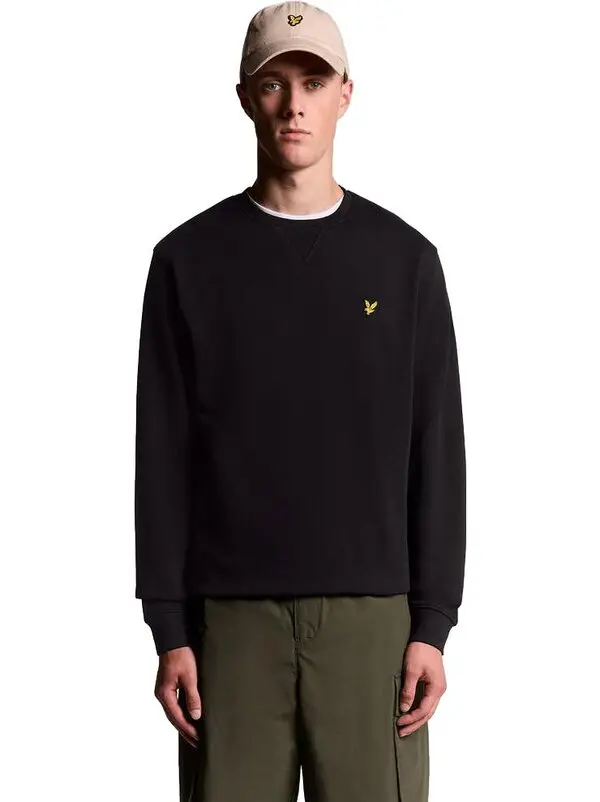 LYLE & SCOTT Crew Neck Cotton Sweater - Jet Black
