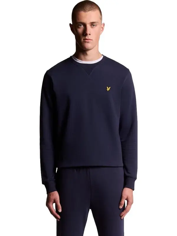 LYLE & SCOTT Crew Neck Cotton Sweater - Navy