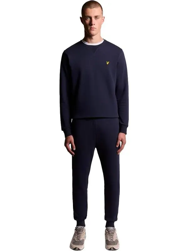 LYLE & SCOTT Crew Neck Cotton Sweater - Navy