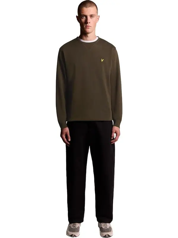 LYLE & SCOTT Crew Neck Cotton Sweater - Olive