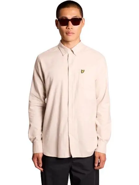 LYLE & SCOTT Long Sleeve Flannel Shirt - Putty
