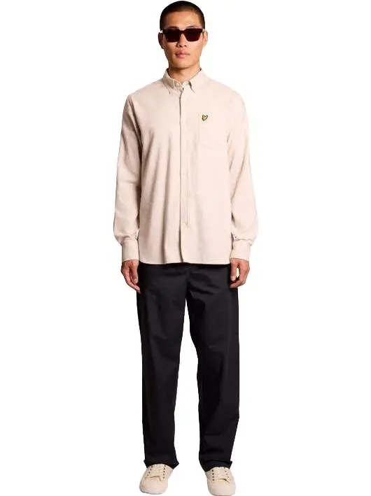 LYLE & SCOTT Long Sleeve Flannel Shirt - Putty