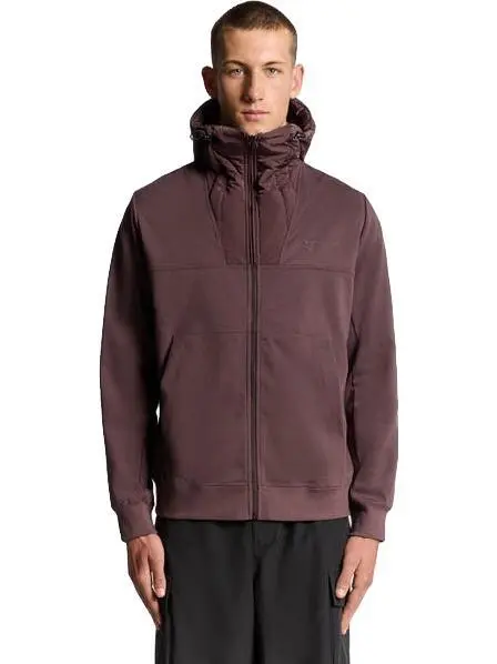 LYLE & SCOTT Panelled Hybrid Jacket - Espresso
