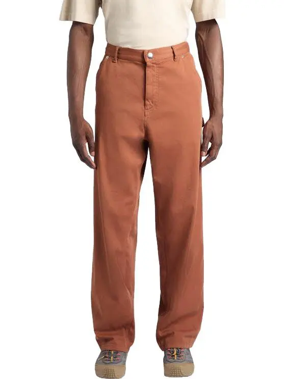 Moncler Cotton Stretch Twill Carpenter Pants - Brown Ginger