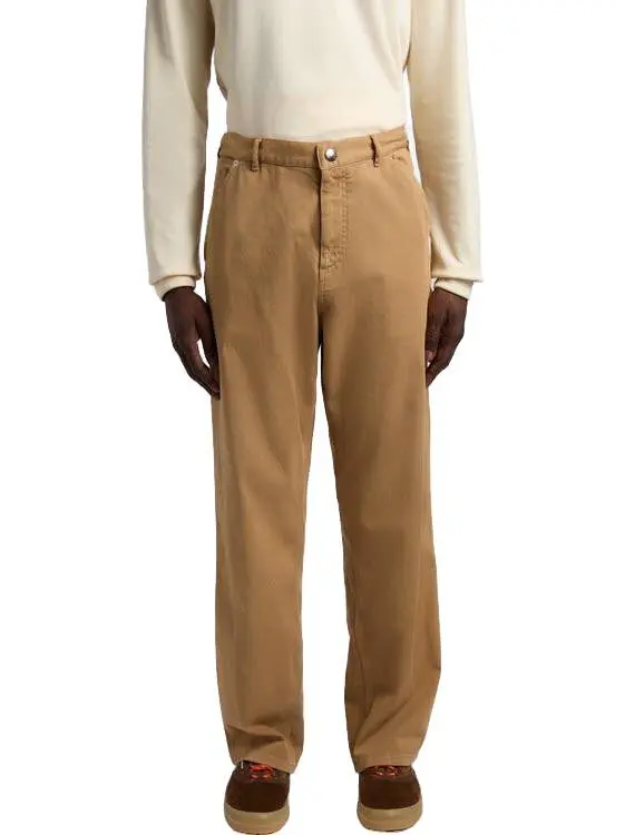 Moncler Cotton Stretch Twill Carpenter Pants - Camel