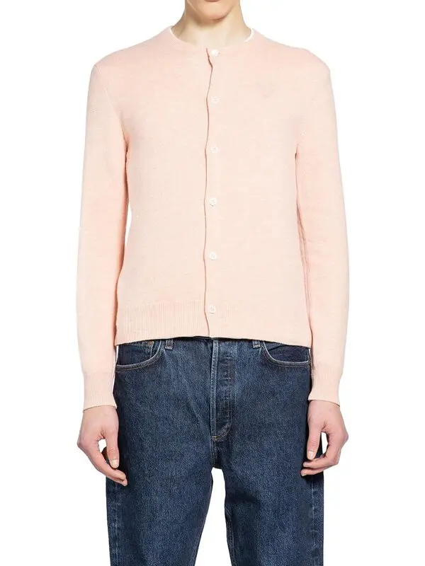 Play Comme Des Garcon Round-neck Knitwear - Pink