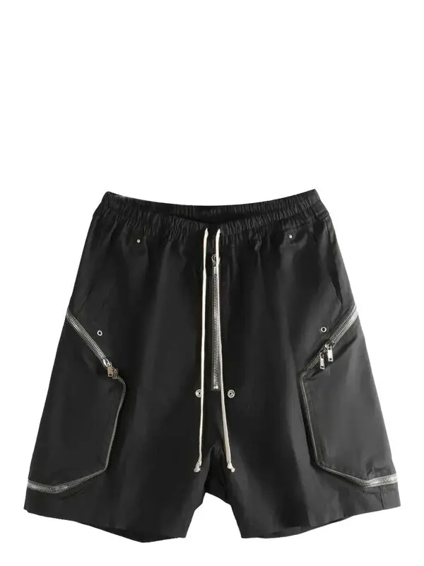 Rick Owens Blixa Bela Shorts With Zip Pocket - Black