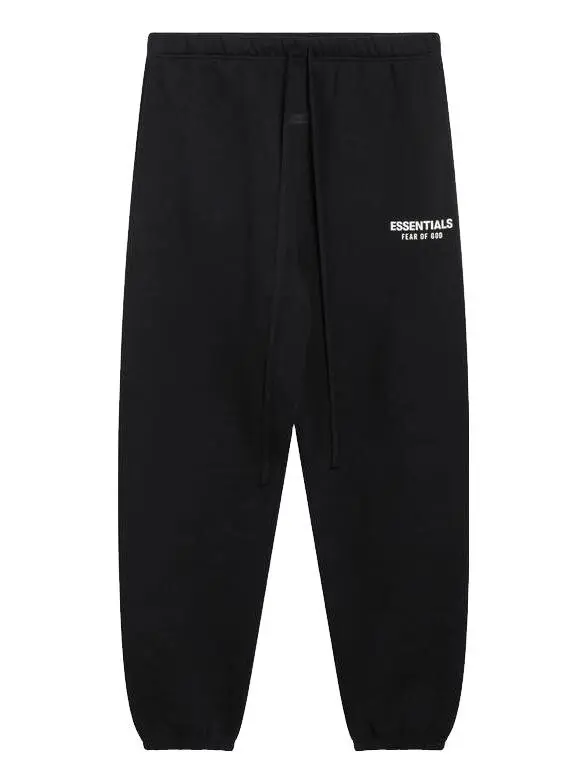 Fear Of God Washed Jogging Pants With Logo Print - Black