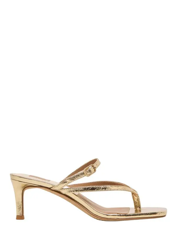 DOLCEVITA Biaga Heels - Gold Distressed Leather