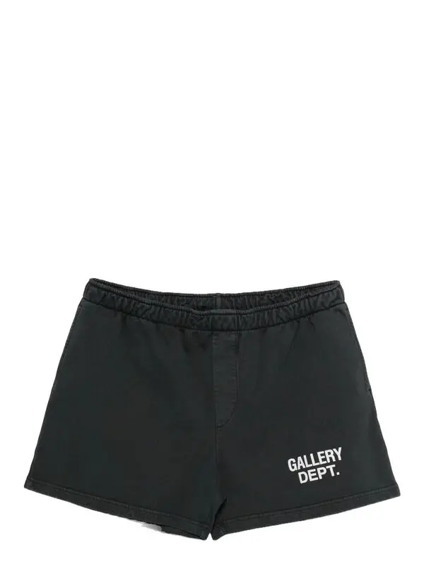 GALLERY DEPT. Logo Print Shorts - Black