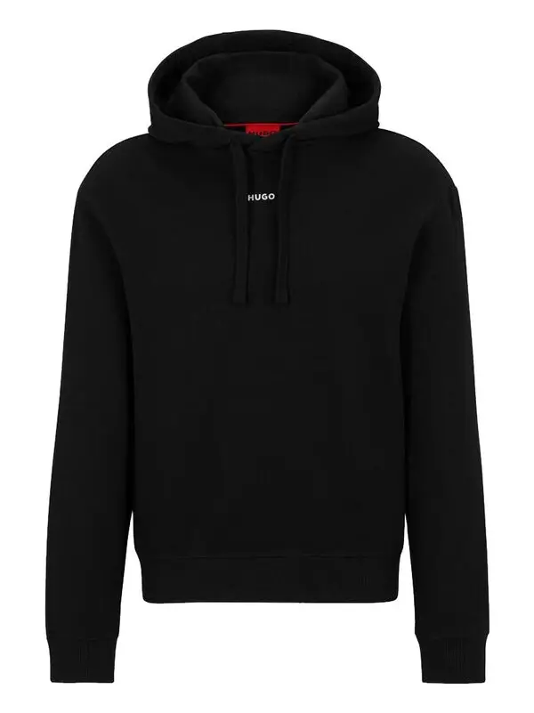 Hugo Cotton Hoodie - Black