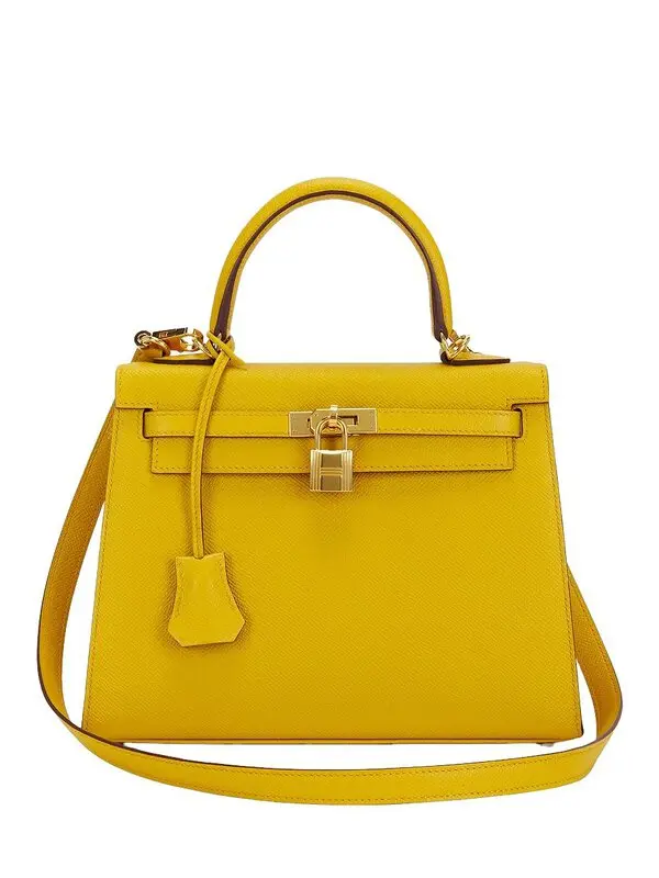 Hermès Epsom Kelly 25 Sellier Handbag - Jaune Ambre