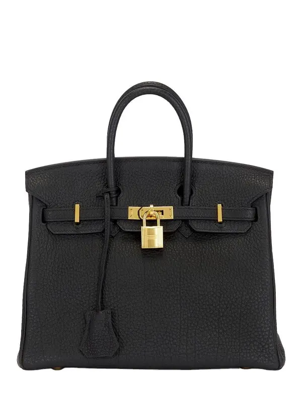 Hermès Clemence Birkin 25 Handbag - Noir
