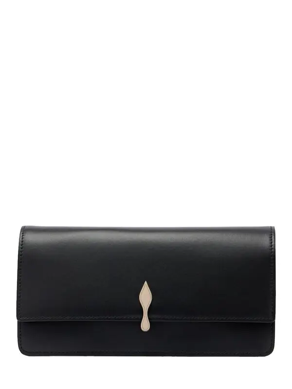 CHRISTIAN LOUBOUTIN Bettina Leather Clutch - Black