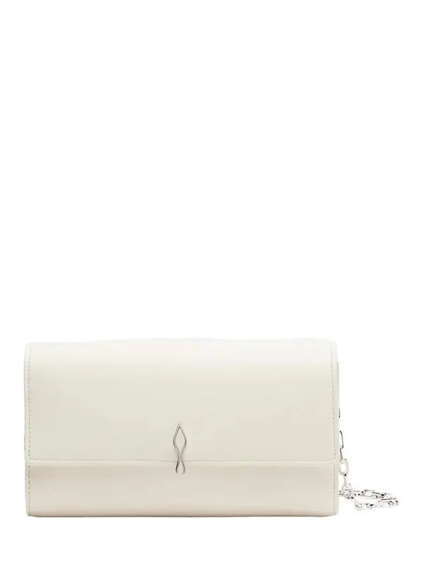 CHRISTIAN LOUBOUTIN Bettina Leather Clutch - White