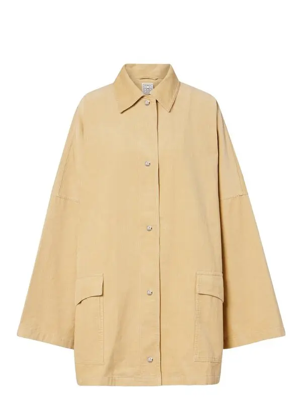 TOTEME Cotton Corduroy Overshirt - Beige