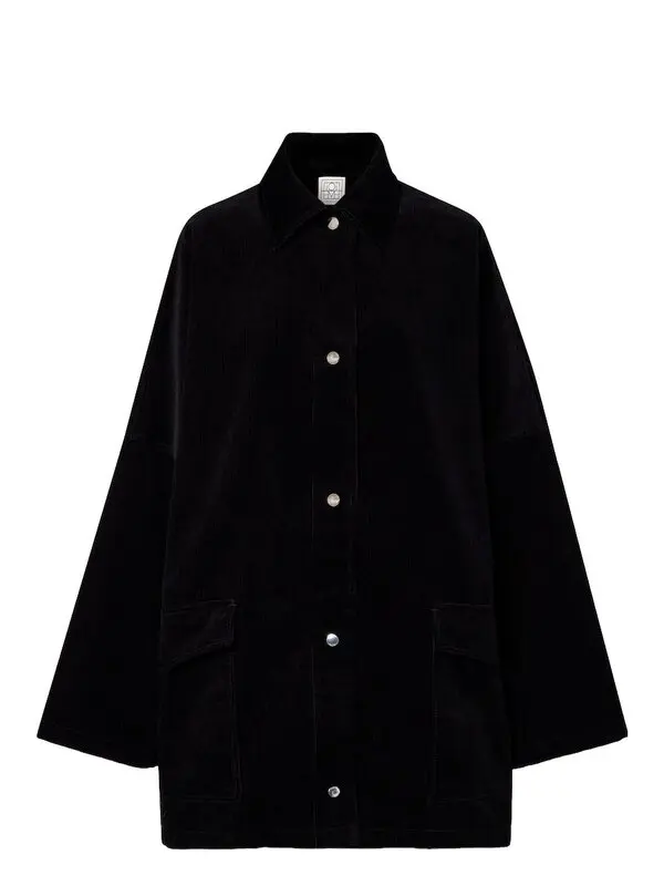 TOTEME Cotton Corduroy Overshirt - Black