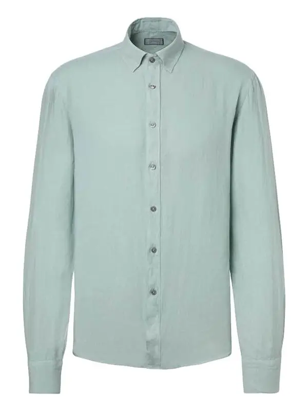 Canali Linen Shirt - Green