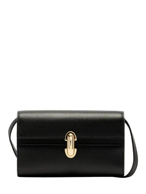 Savette Symmetry Mini Leather Crossbody Bag - Black