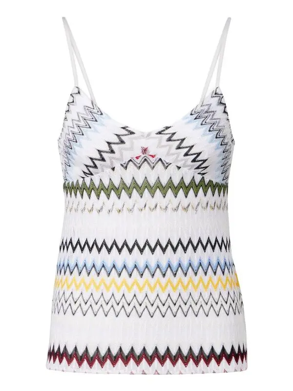 Missoni Chevron Lamé Tank Top - Multicoloured
