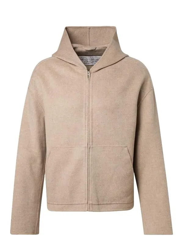 Acne Studios Wool And Cashmere Hoodie - Beige