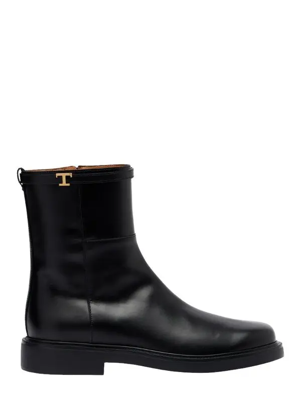 TOD'S Leather Ankle Boots - Black