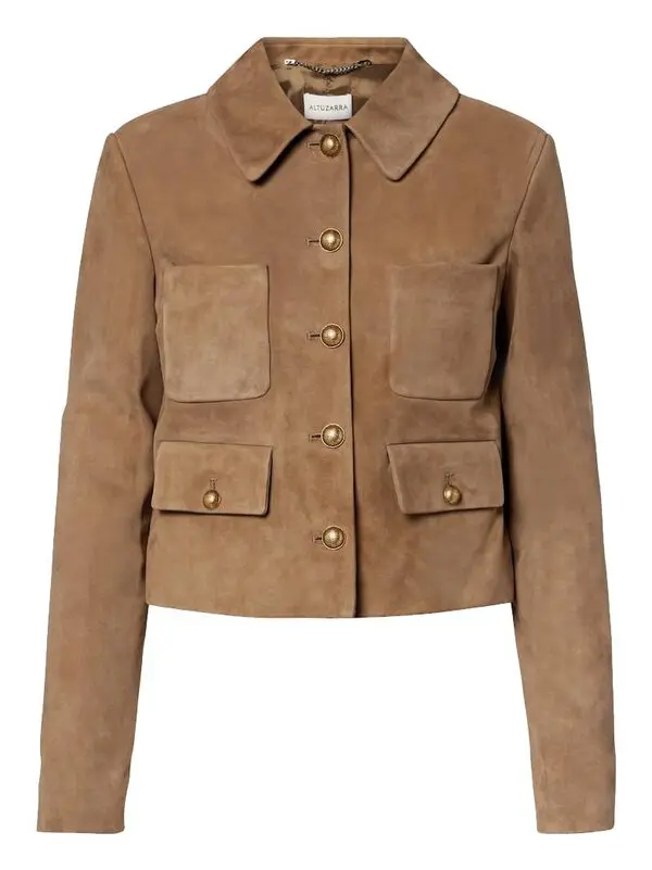 Altuzarra Suede Jacket - Beige