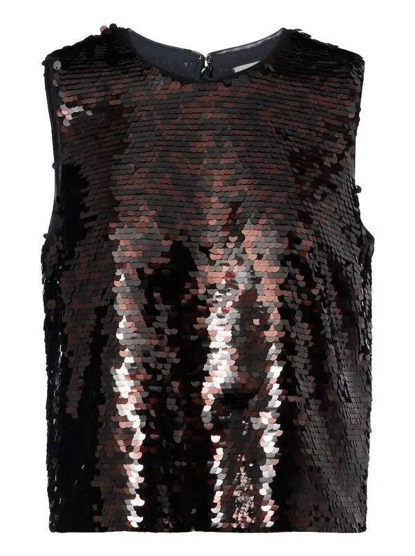 Staud Sequined Top - Brown