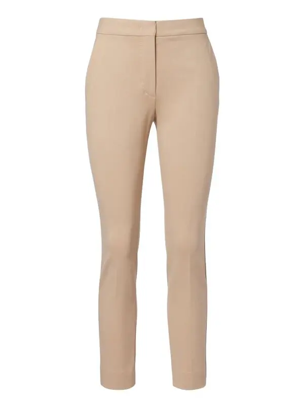 Max Mara Pegno Cropped Slim Fit Jersey Pants - Beige
