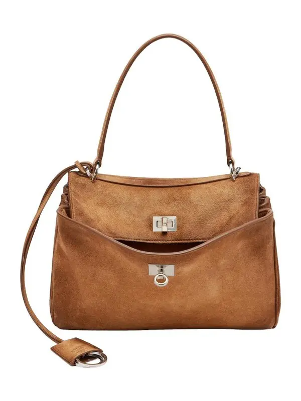 Balenciaga Rodeo Small Suede Top-handle Bag - Brown
