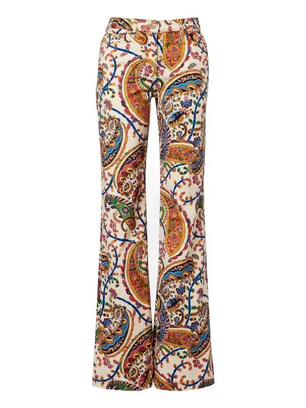 Etro High-rise Bootcut Jeans - Multicoloured
