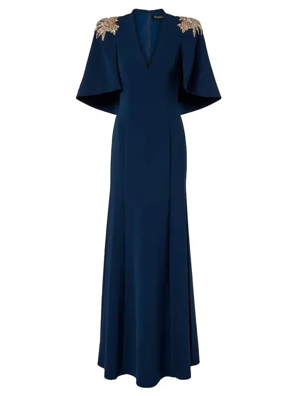 Jenny Packham Embellished Gown - Blue