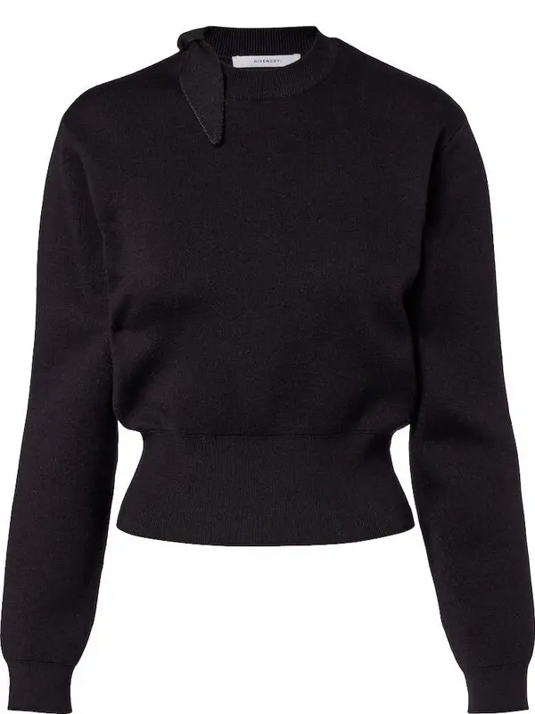 Givenchy Bow-detail Knit Sweater - Black