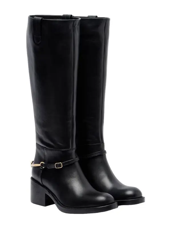 Chloé Dakota Leather Knee-high Boots - Black