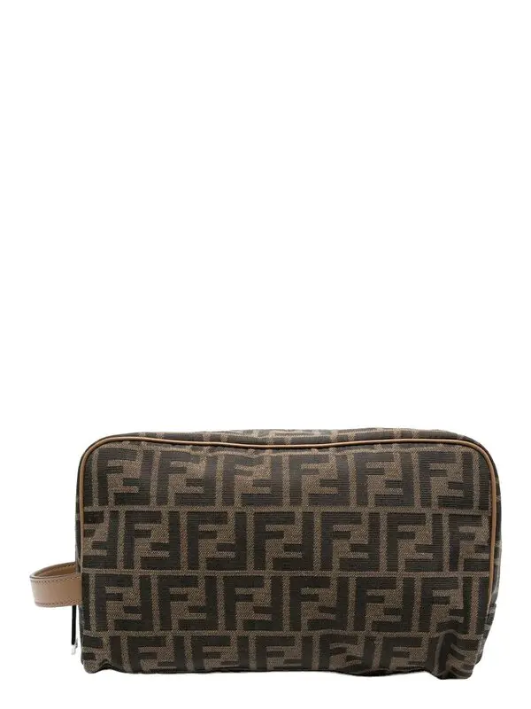 Fendi Large Jacquard Beauty Case - Beige