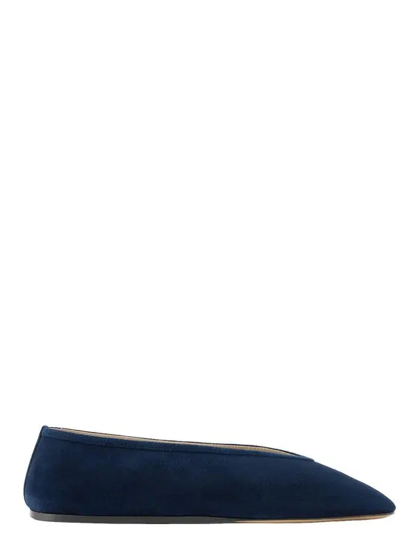 Le Monde Beryl Luna Suede Ballet Flats - Blue