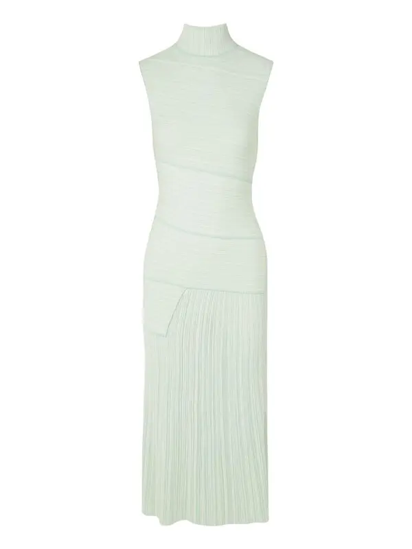 Proenza Schouler Federica Layered Ribbed-knit Midi Dress - Mint