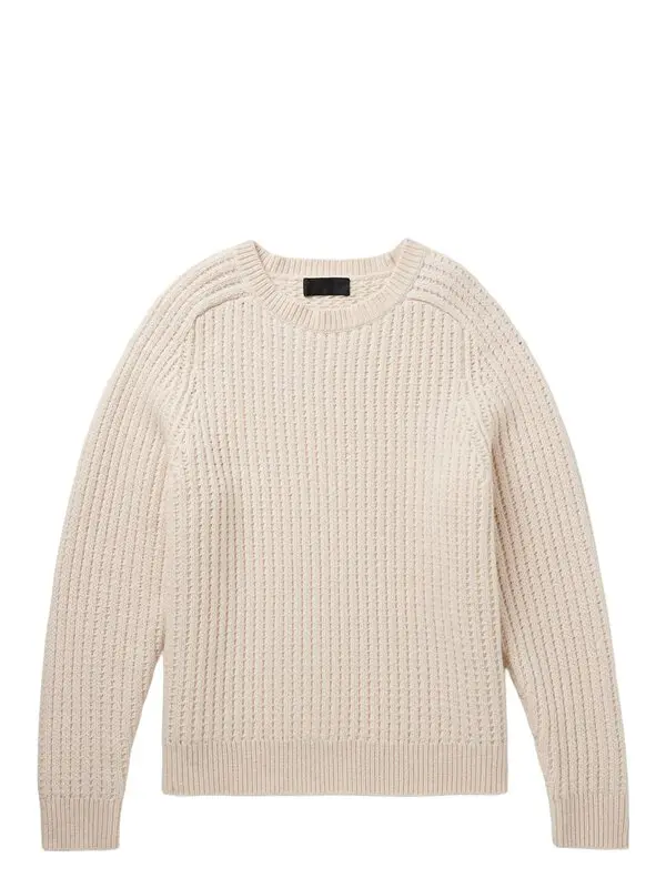NILI LOTAN Demitry Open-knit Sweater - Neutrals