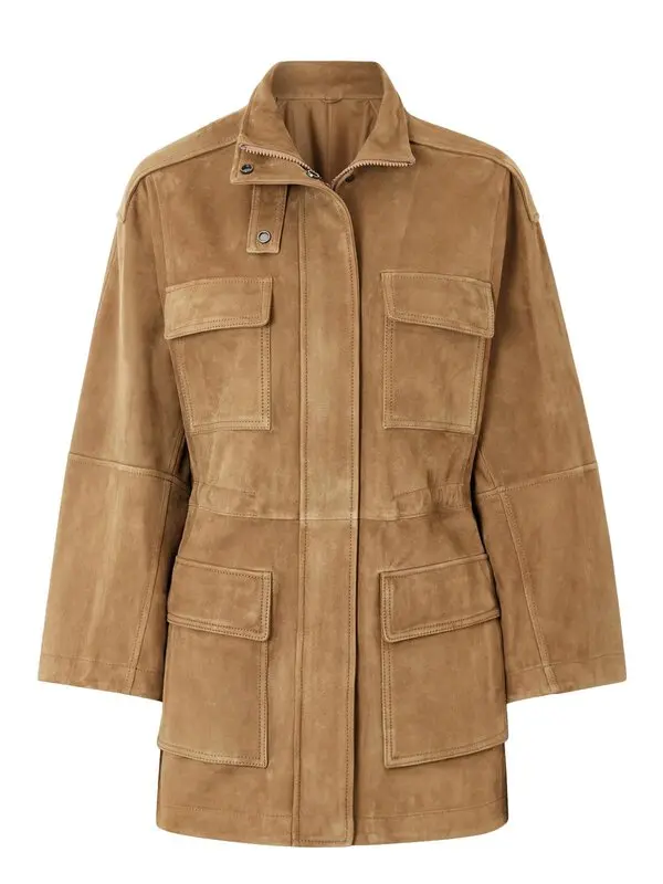 Brunello Cucinelli Suede Safari Jacket - Brown