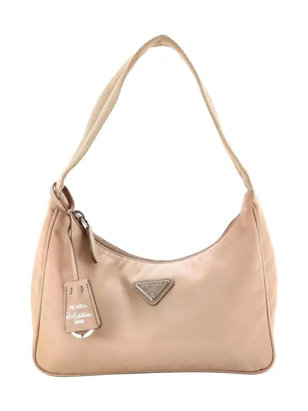 Prada Re-edition 2000 Tessuto Mini Hobo Bag - Neutrals