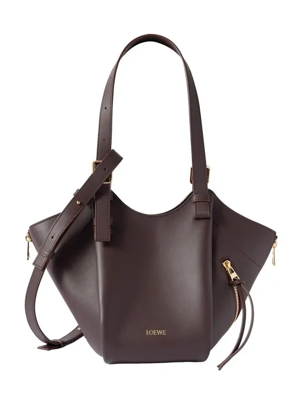 Loewe Hammock Flip Leather Tote - Brown