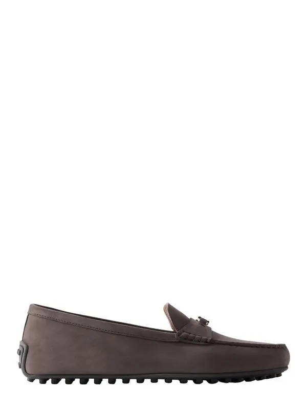 TOD'S Gomma 10l Suede Loafers - Brown